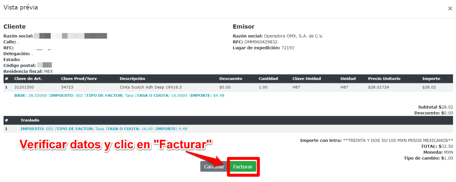 Office Max Facturación -Factura Electrónica Ticket en Línea