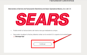 SEARS Facturación Electrónica - Como facturar online