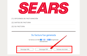 SEARS Facturación Electrónica - Como facturar online