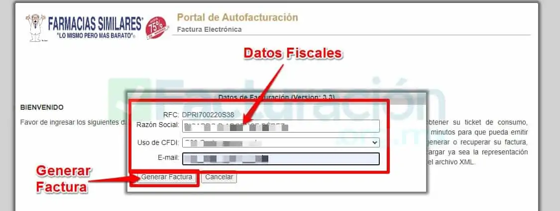 Farmacias Similares Facturación – Factura tus Tickets online