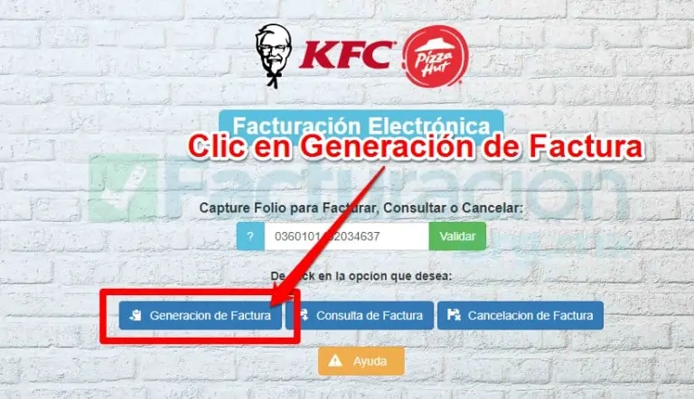 KFC Facturación. Como Facturar Consumos online