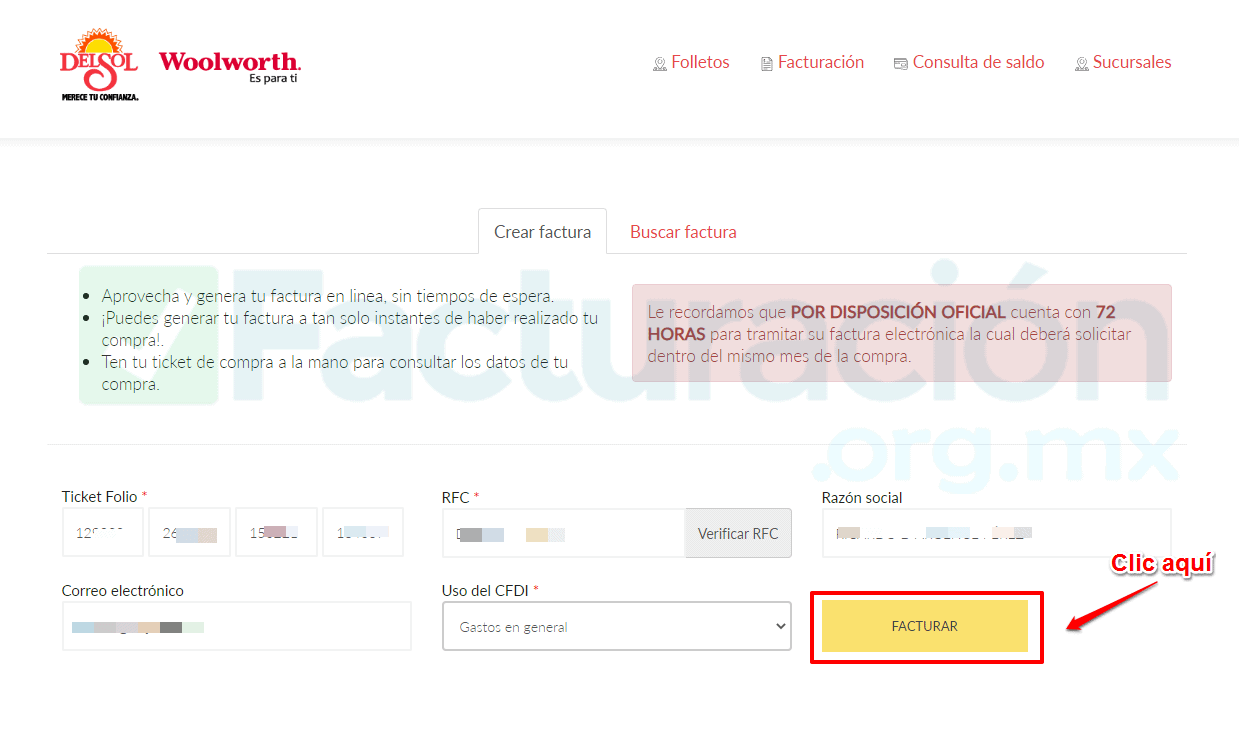 Woolworth Facturación. Como Facturar tus Ticket