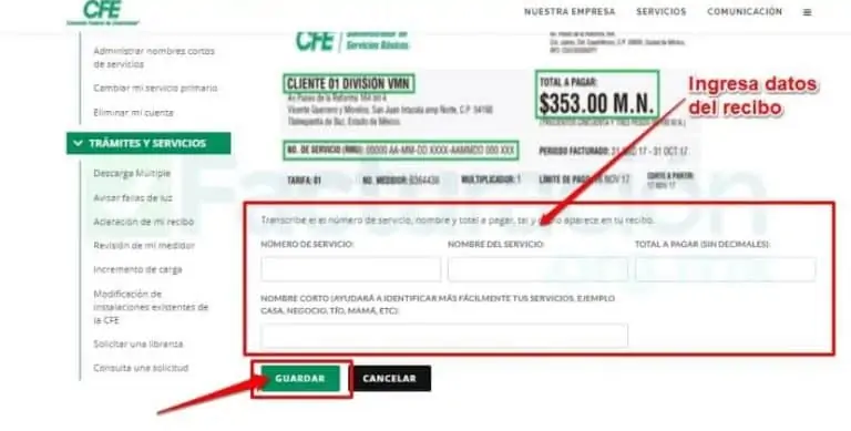 CFE Facturación. Cómo facturar el recibo de luz