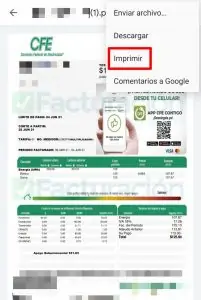 Imprimir Recibo de Luz de CFE. En minutos
