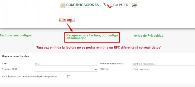 Cómo Recuperar Factura CAPUFE con Folio 2024