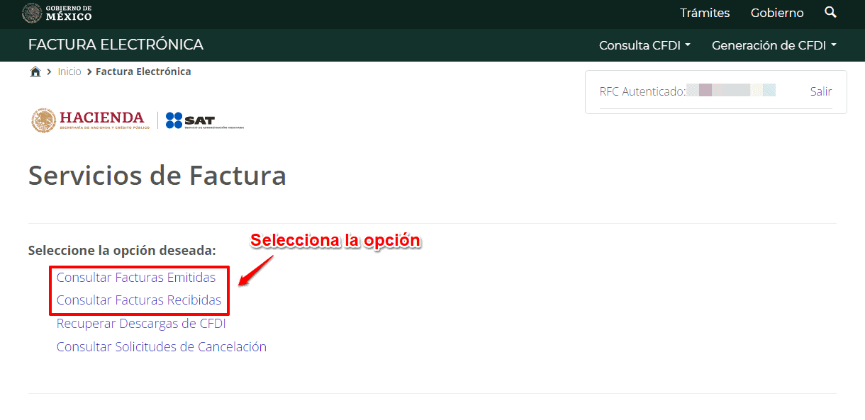 Cómo Consultar Facturas en el SAT y descargar PDF y XML