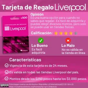 Tarjeta de regalo Liverpool. Cómo aprovecharla al máximo