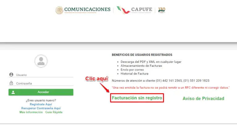 CAPUFE Facturación. Obtén tu factura en línea